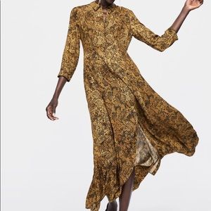 Zara | Dresses | Zara Snake Python Shirt Dress | Poshmark